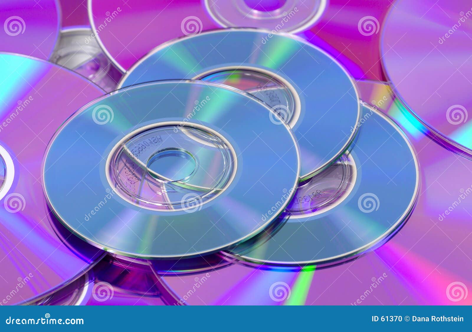 CDs and DVDs stock photo. Image of pink, blue, spectrum - 61370