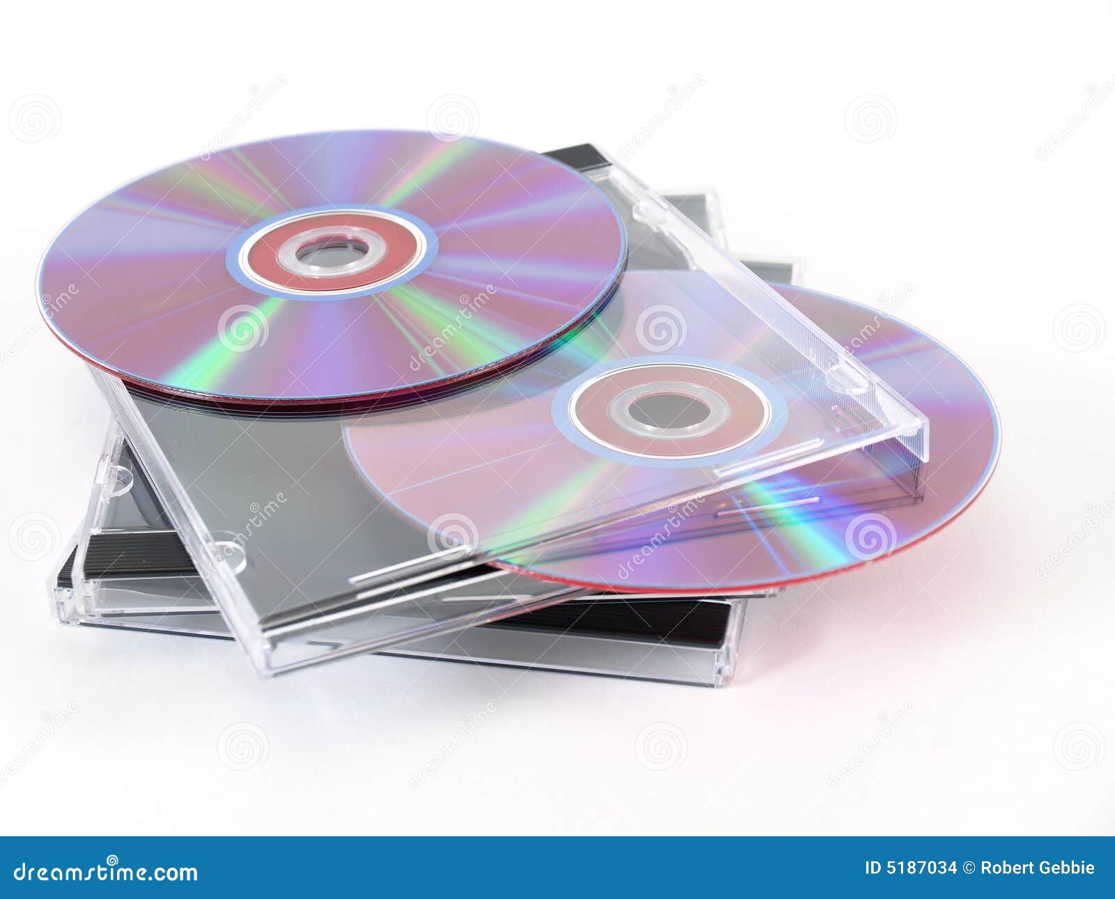 CDs with Jewel Cases stock photo. Image of storage, pile - 5187034