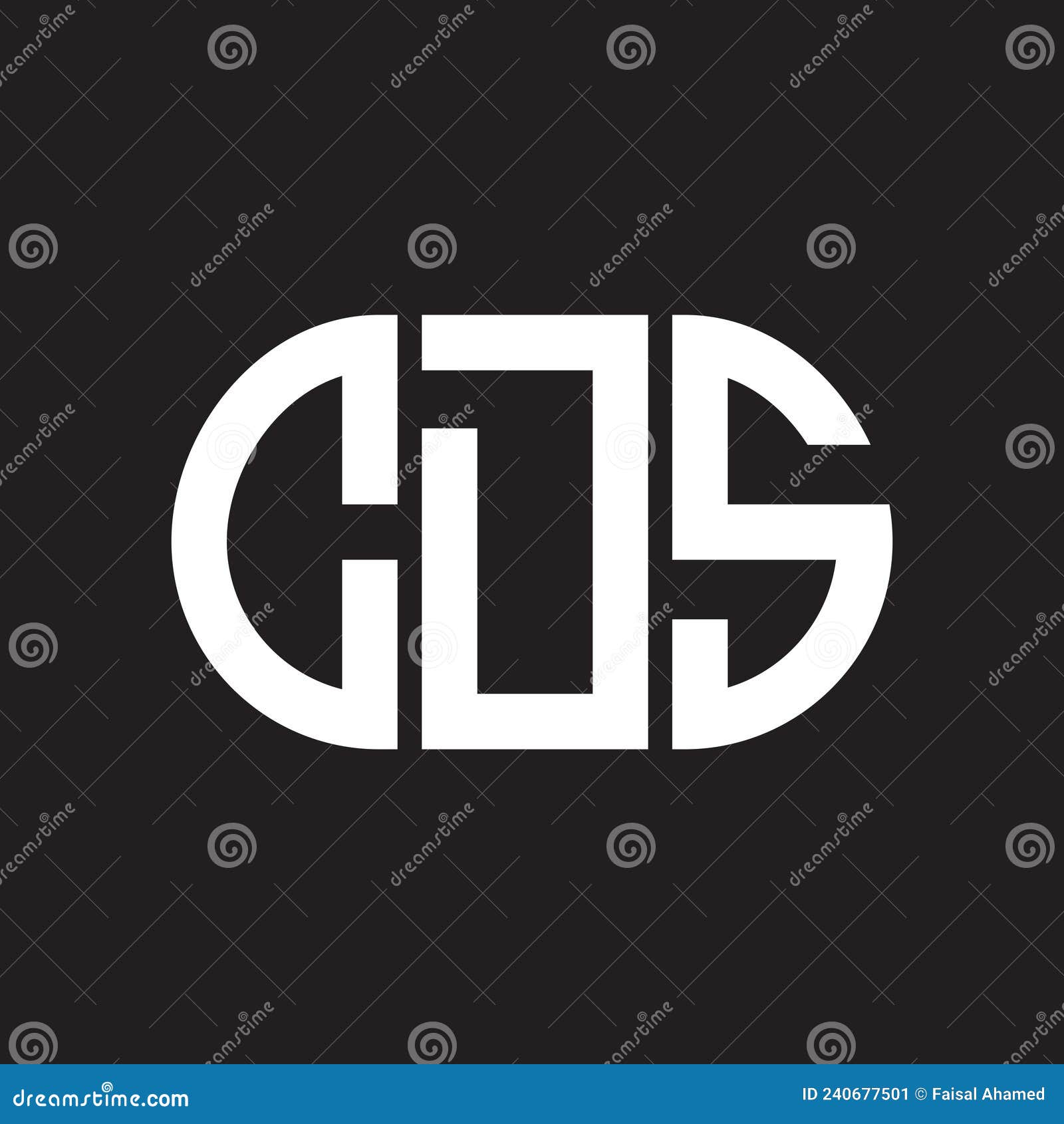 CDS Letter Logo Design On Black Background. CDS Creative Initials ...