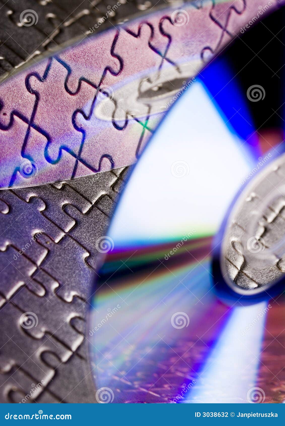 CDs and puzzle pieces stock photo. Image of disc, electronic - 3038632