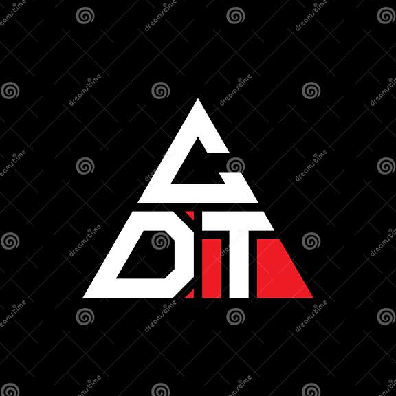 CDT Triangle Letter Logo Design with Triangle Shape. CDT Triangle Logo ...