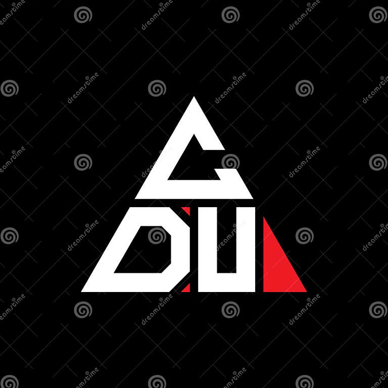 CDU Triangle Letter Logo Design with Triangle Shape. CDU Triangle Logo ...
