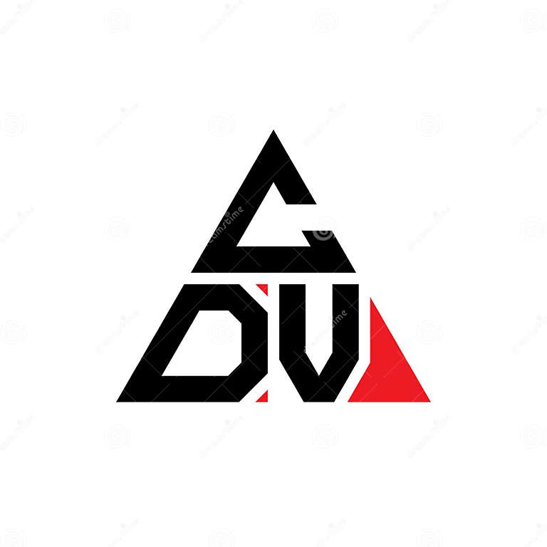 CDV Triangle Letter Logo Design with Triangle Shape. CDV Triangle Logo ...