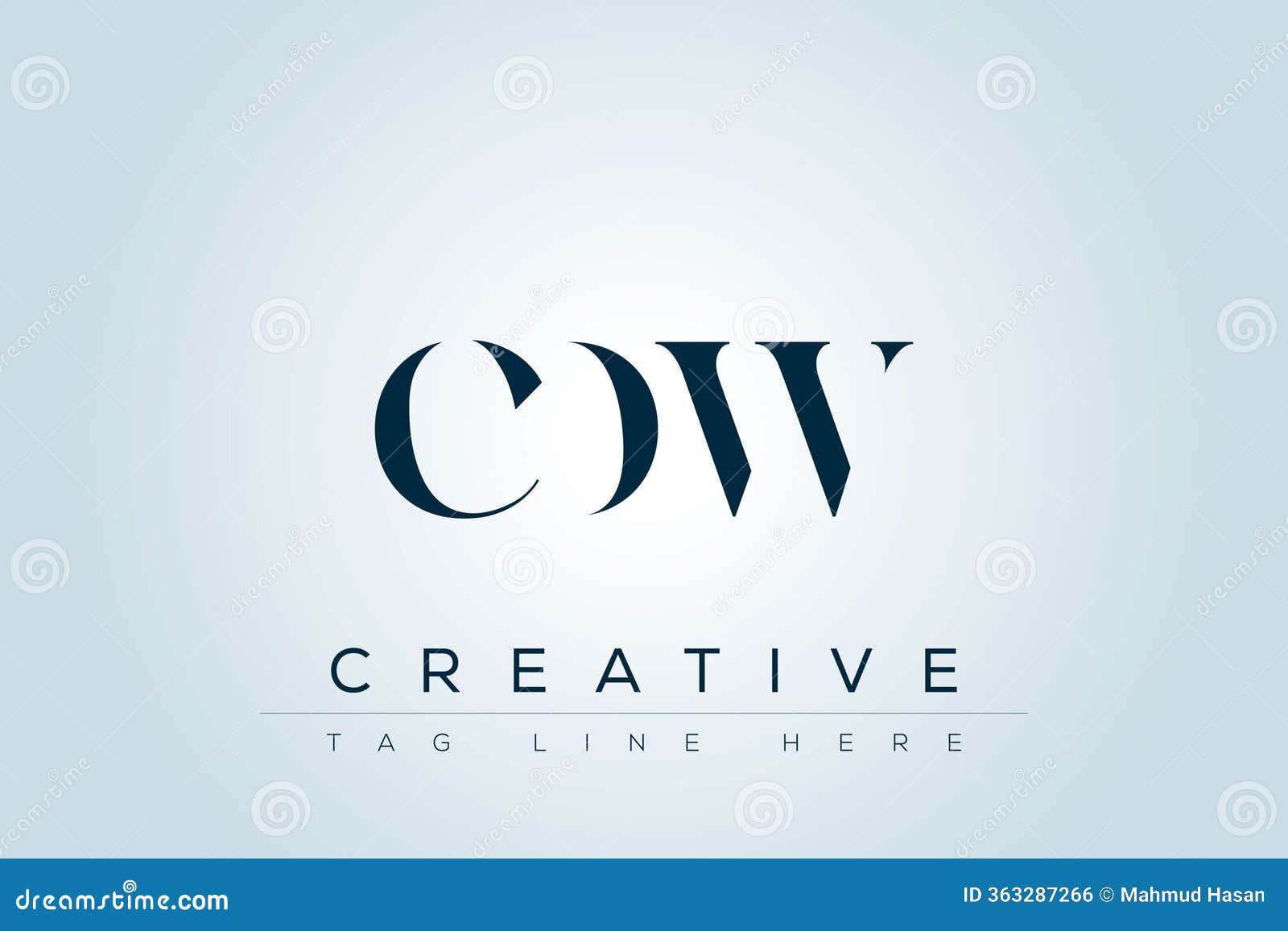 CDW abstract letter logo stock vector. Illustration of alphabet - 363287266