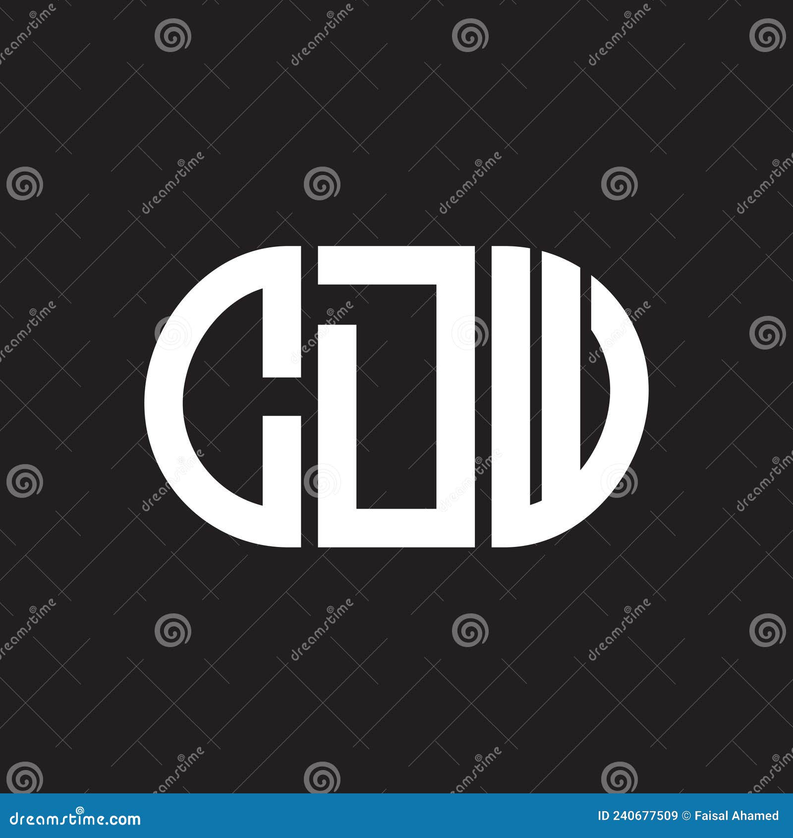 CDW Letter Logo Design on Black Background. CDW Creative Initials ...