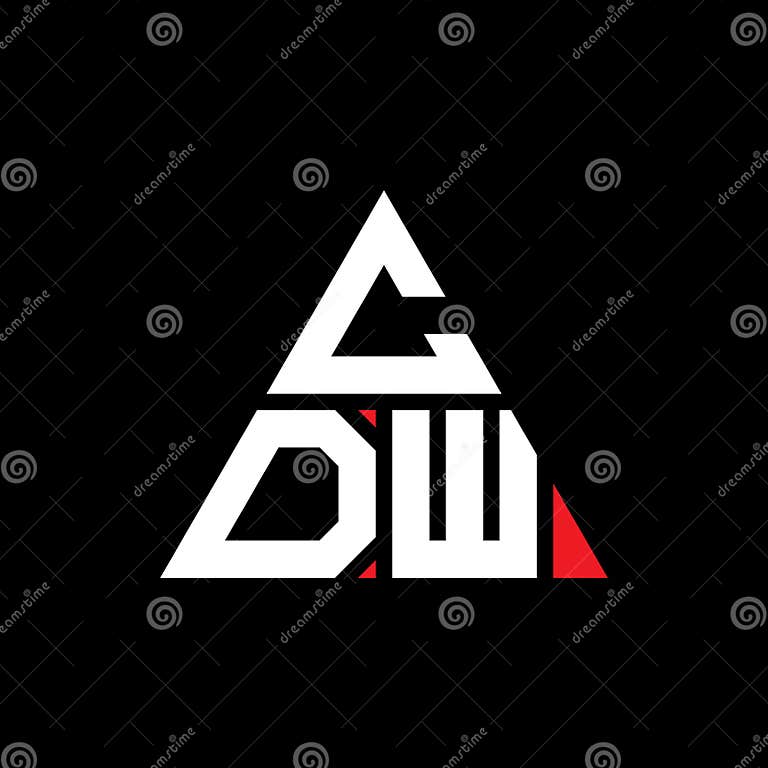 CDW Triangle Letter Logo Design with Triangle Shape. CDW Triangle Logo ...