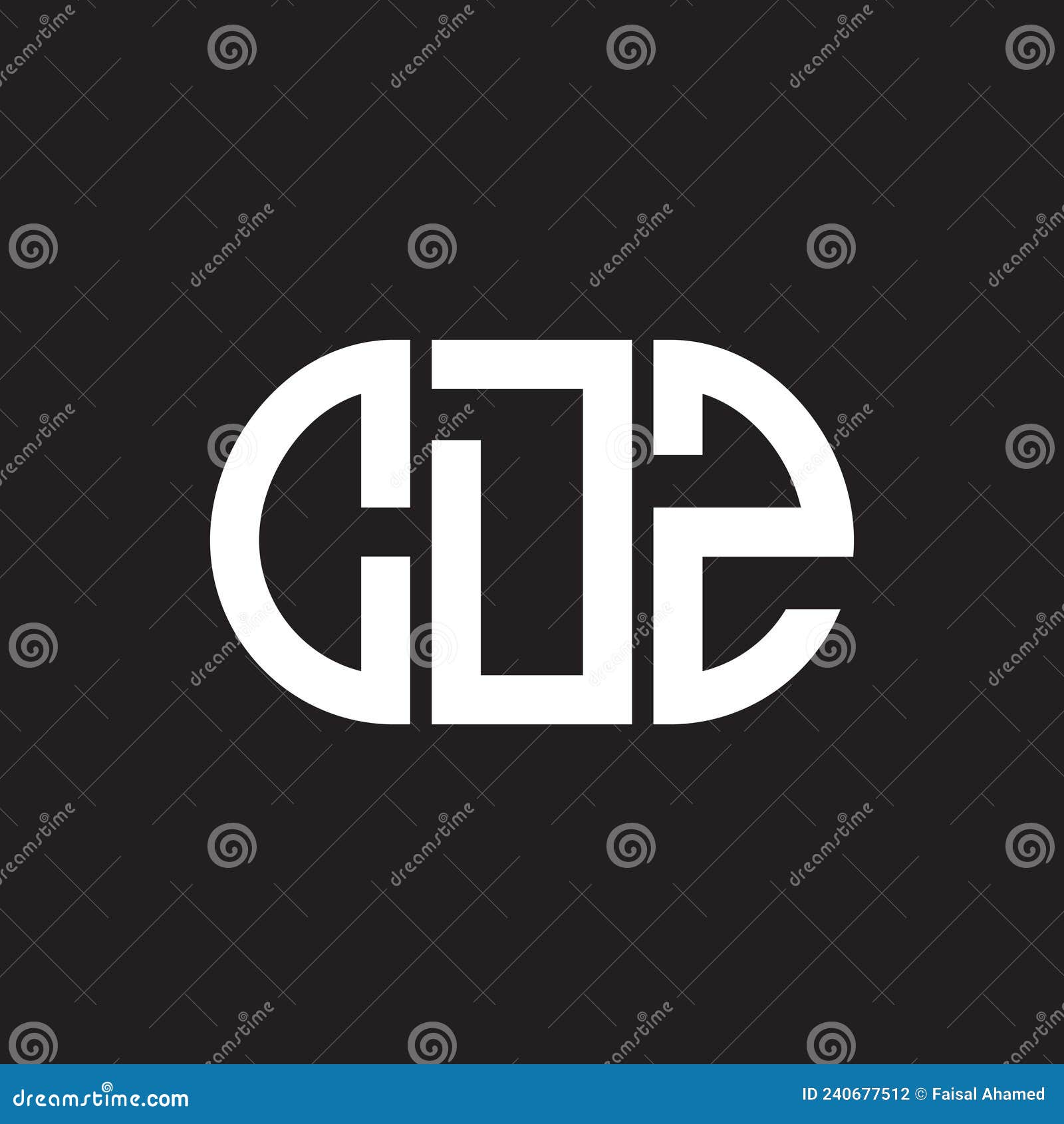 CDZ Letter Logo Design on Black Background. CDZ Creative Initials ...