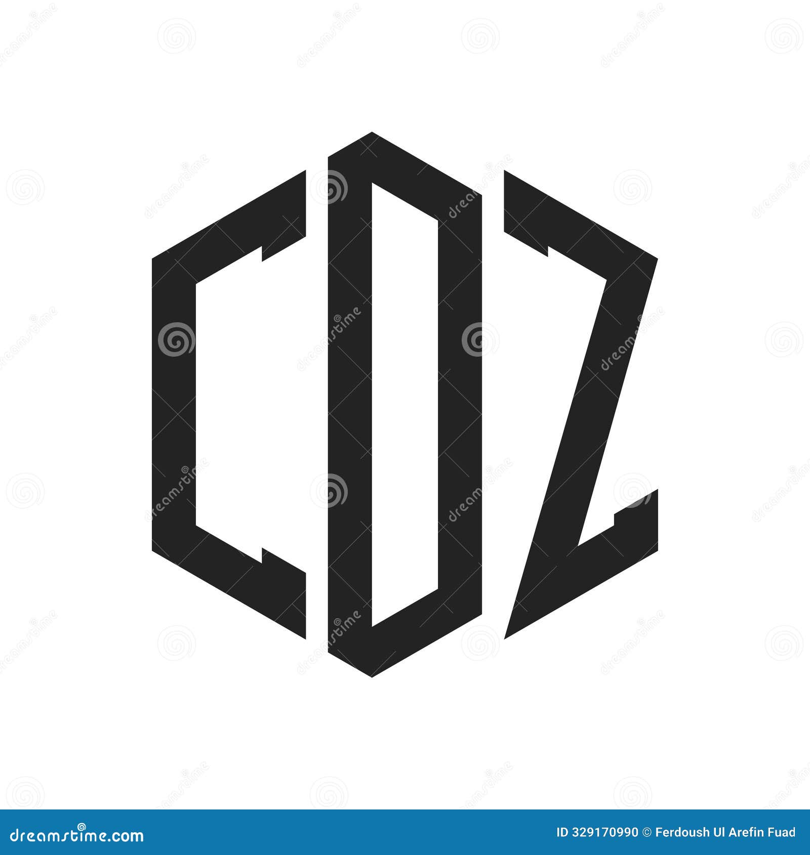 CDZ Logo Design. Initial Letter CDZ Monogram Logo Using Hexagon Shape ...