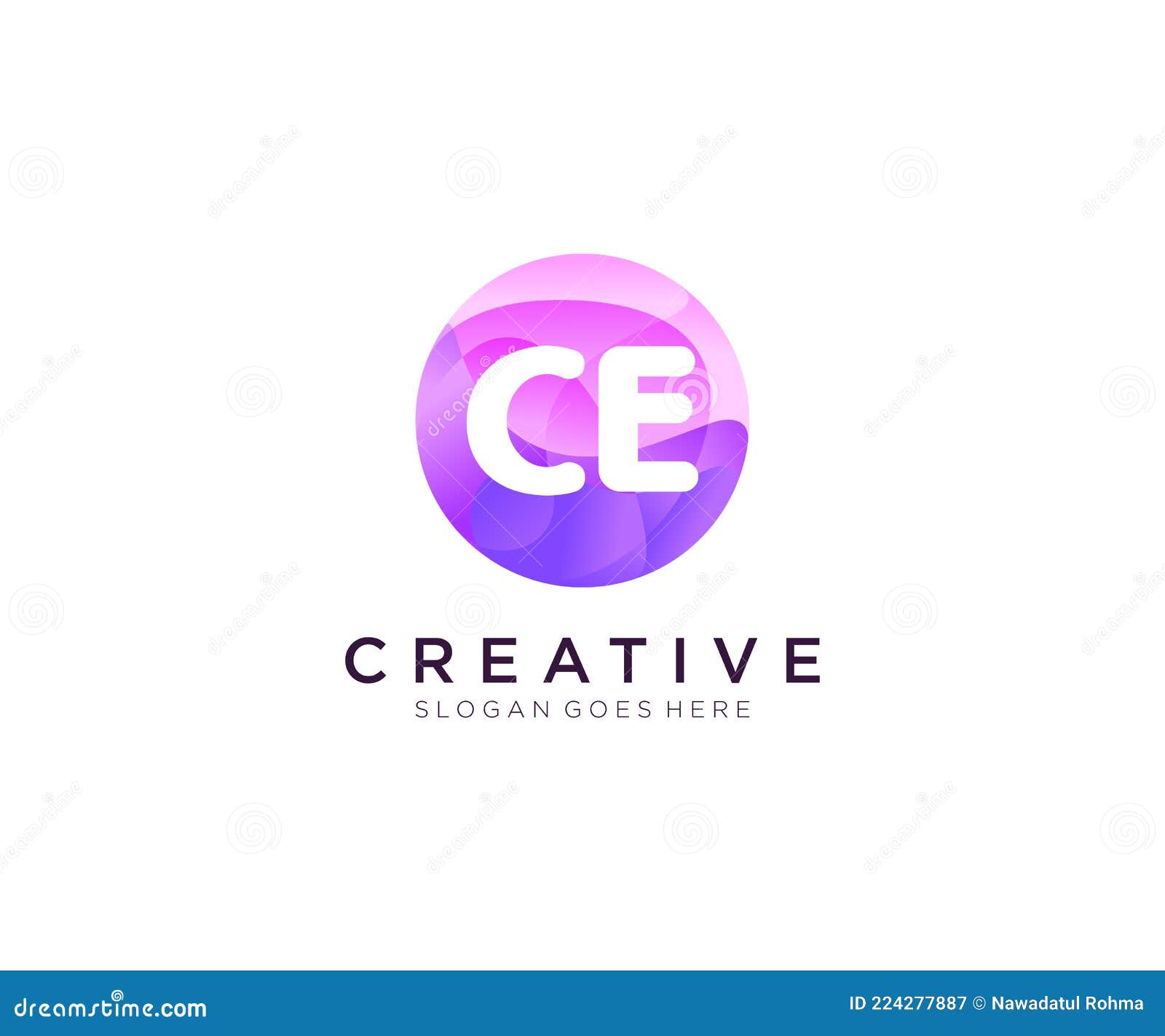 CE Initial Logo with Colorful Circle Template Vector Stock Vector ...
