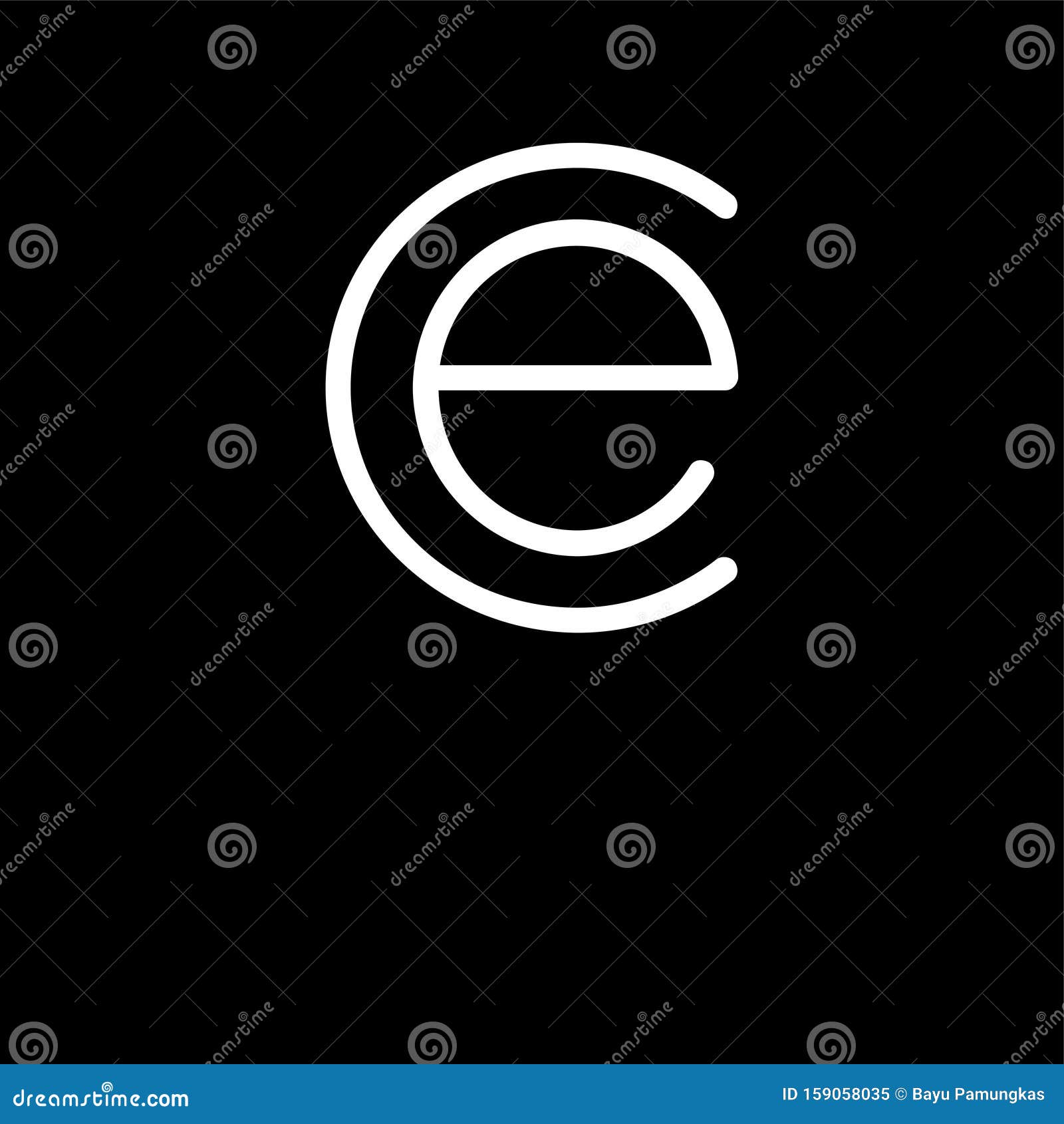 Ce Initiale Buchstabenzeilenlogo-Vektorvorlage Vektor Abbildung ...