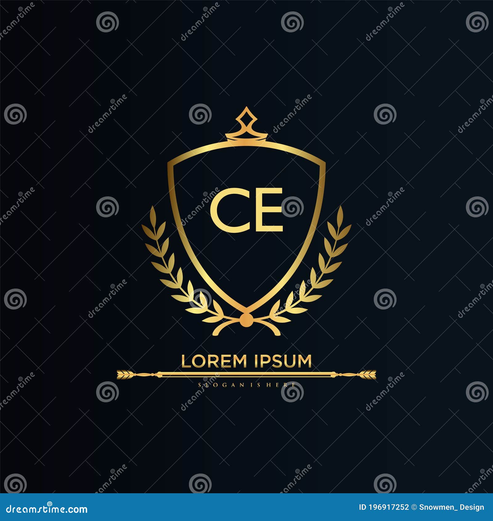 CE Letter Initial with Royal Template.elegant with Crown Logo Vector ...