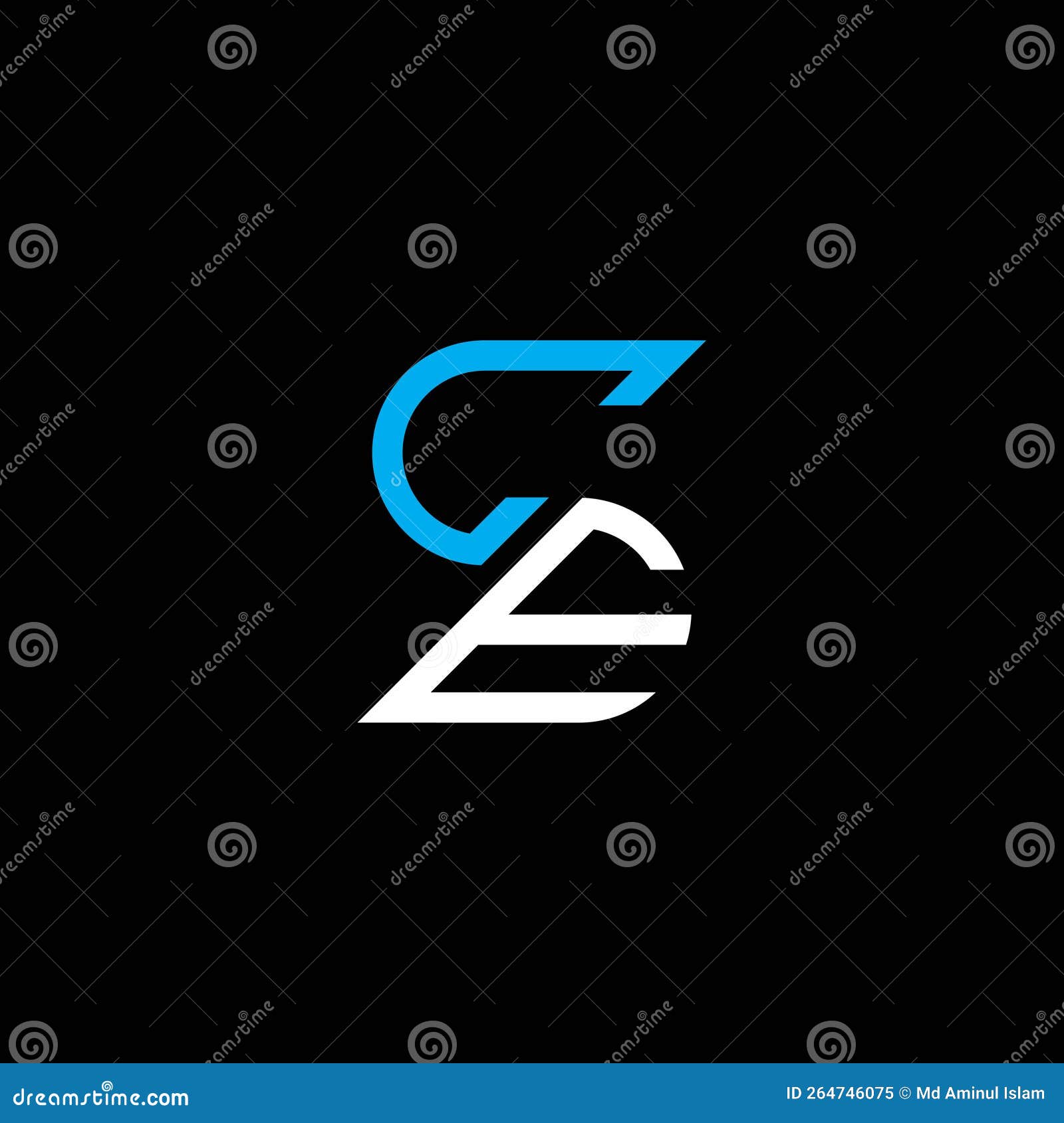 CE Letter Logo Creative Design with Vector Graphic Stock Illustration ...