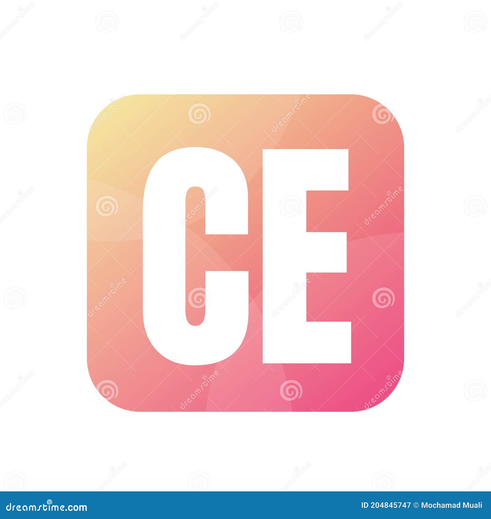 CE Letter Logo Design with Simple Style Stock Illustration ...
