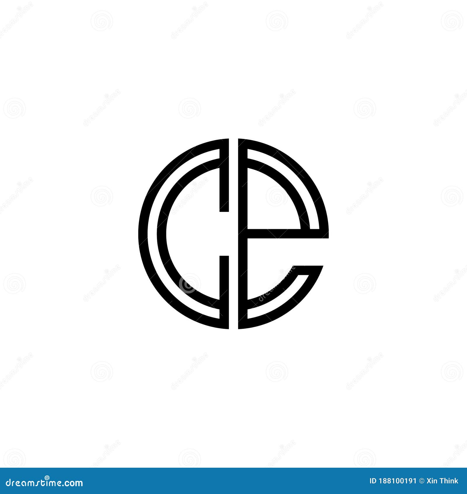 CE Letter Logo Icon Design Template Elements Stock Vector ...