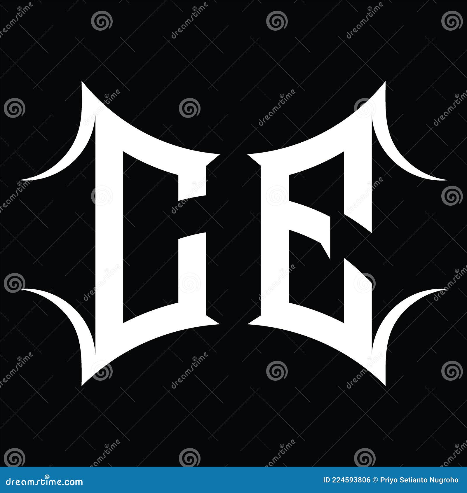 CE Logo Monogram with Abstract Shape Design Template Stock Vector ...