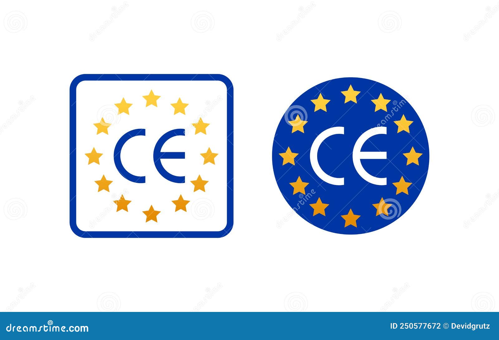 CE Mark Certification, Conformite Europeenne. Vector Stock Illustration ...