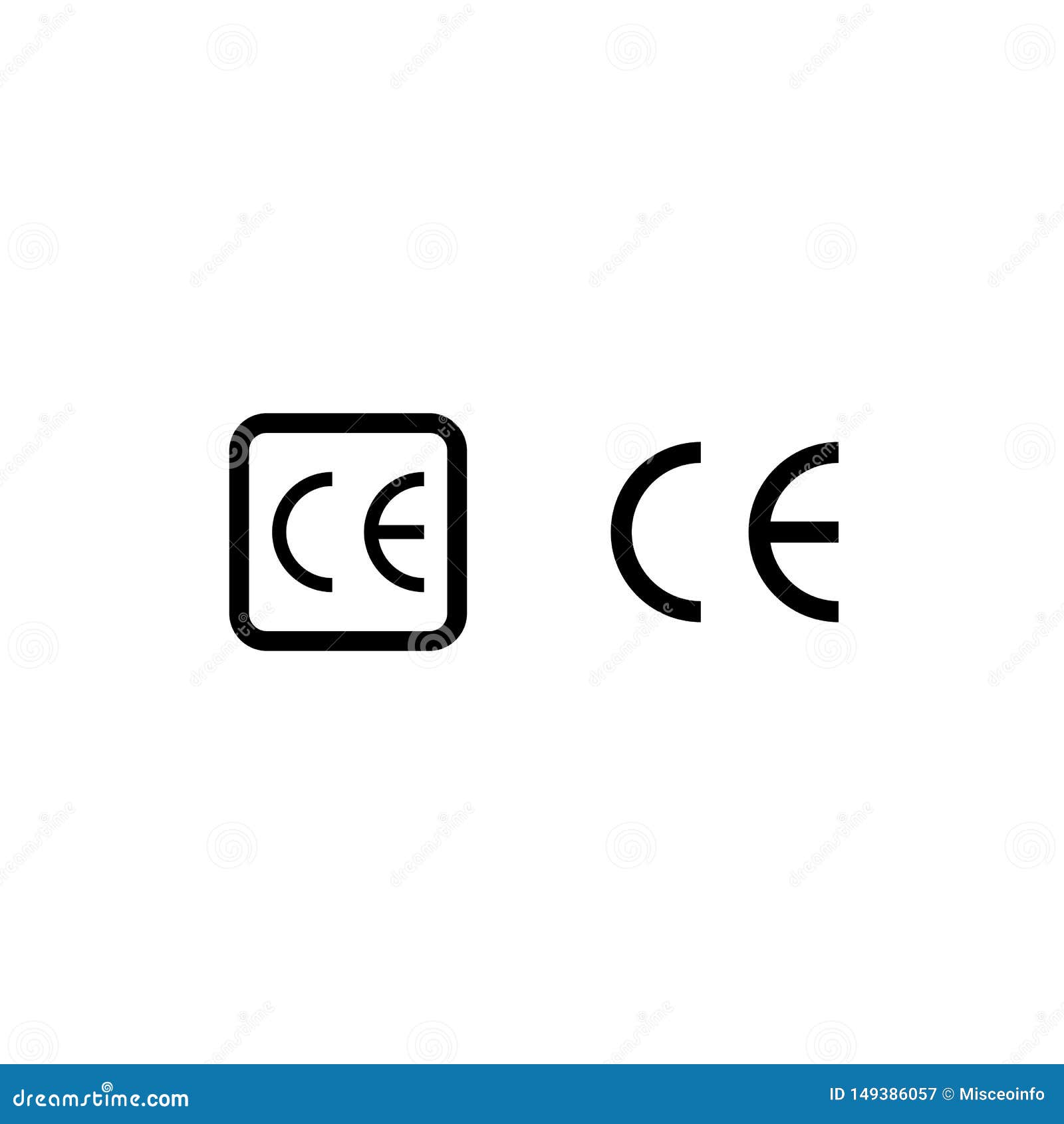 CE Mark Certification Vector Icon. Stock Illustration - Illustration of ...