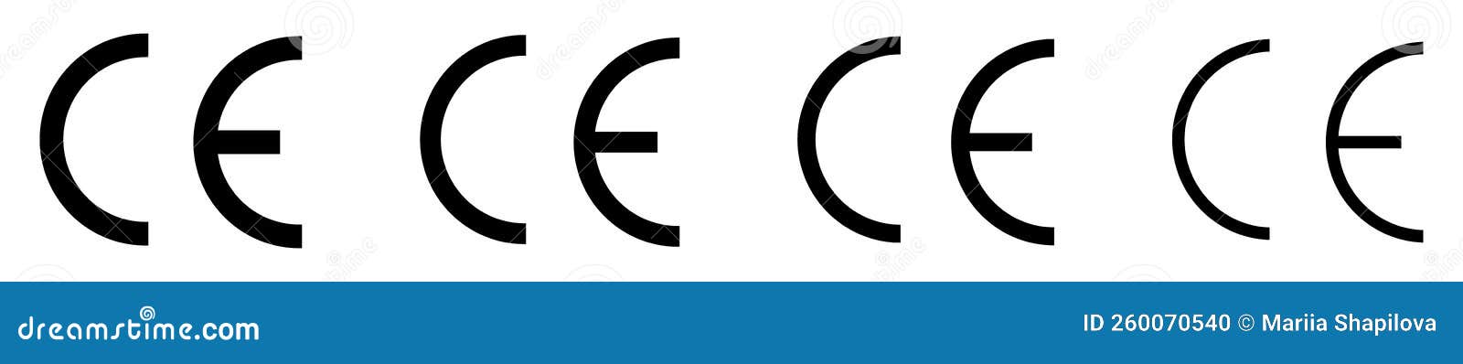 CE mark icon set stock illustration. Illustration of quality - 260070540