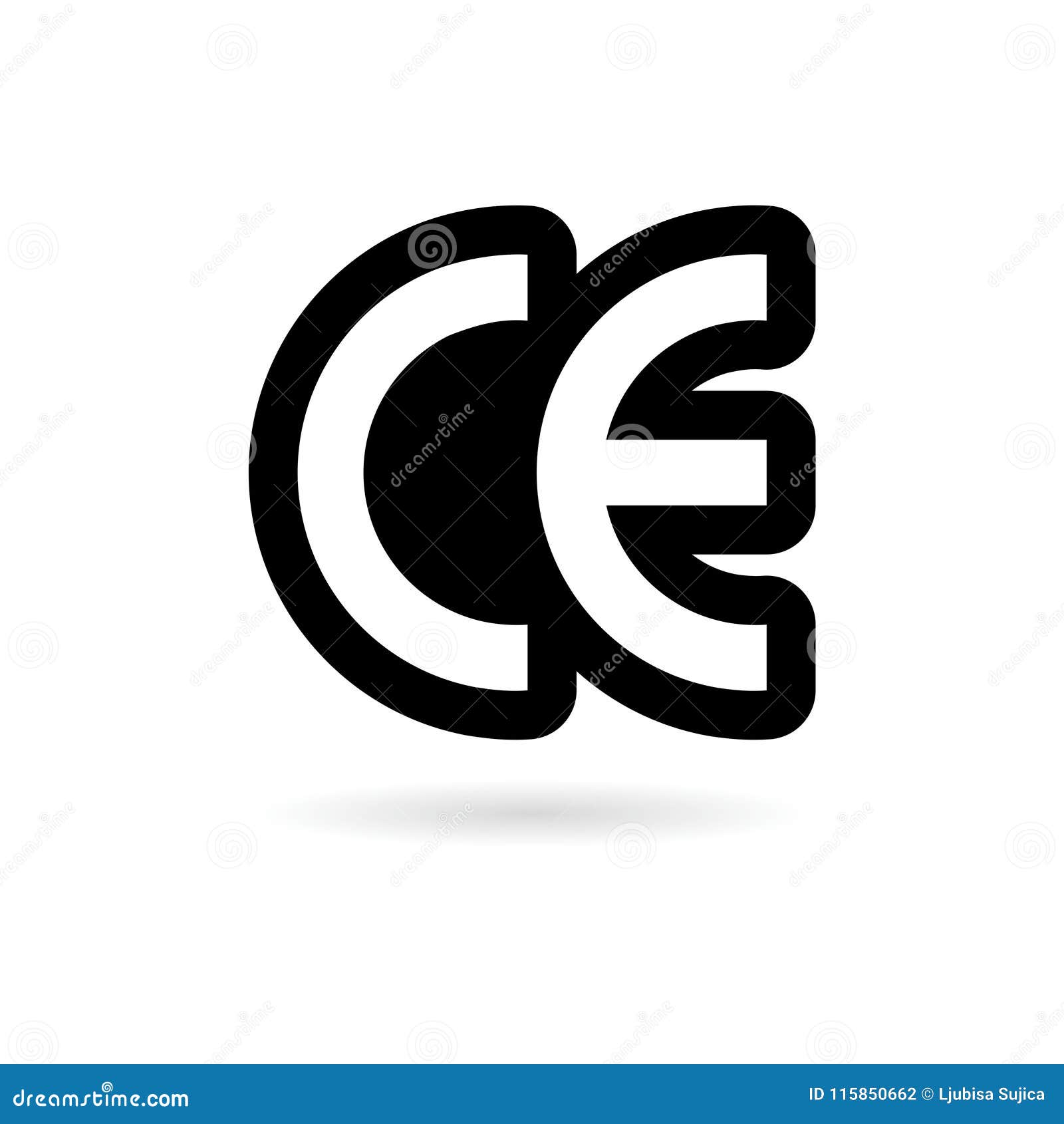 CE Mark icon stock vector. Illustration of blue, conformity - 115850662