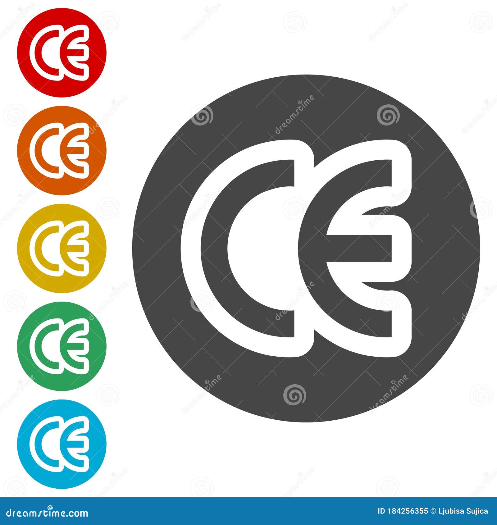 CE Mark sign stock vector. Illustration of button, isolated - 184256355