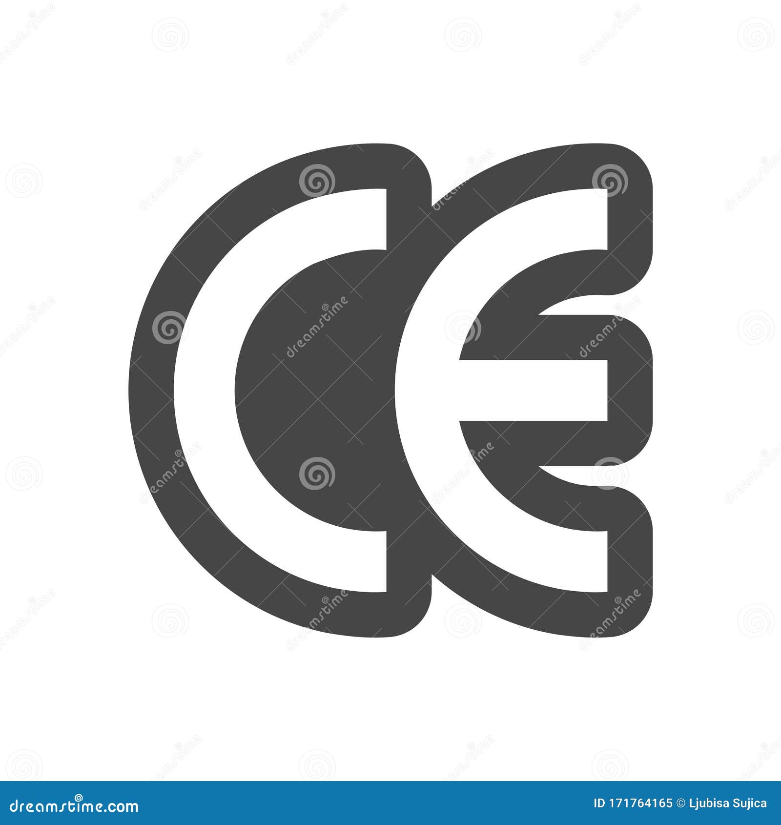 CE Mark sign stock vector. Illustration of blue, isolated - 171764165