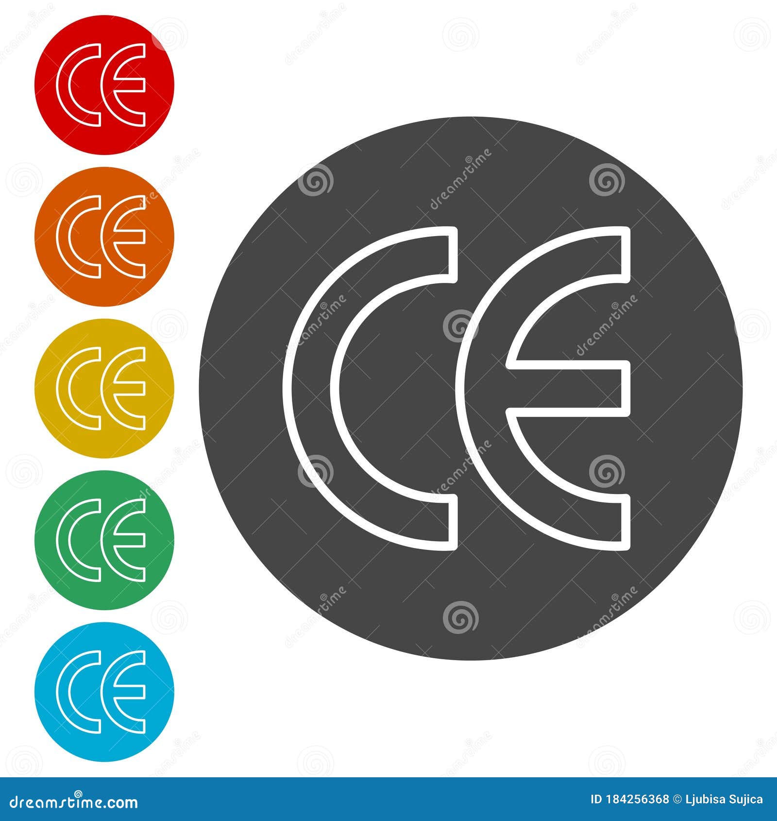CE Mark sign stock vector. Illustration of flag, conformity - 184256368