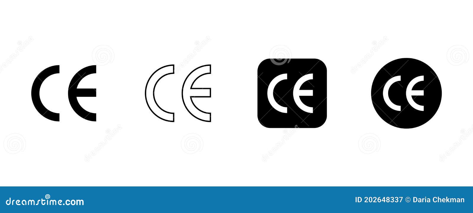 CE Mark, CE Symbol Isolated on White Background. Vector Illustration ...