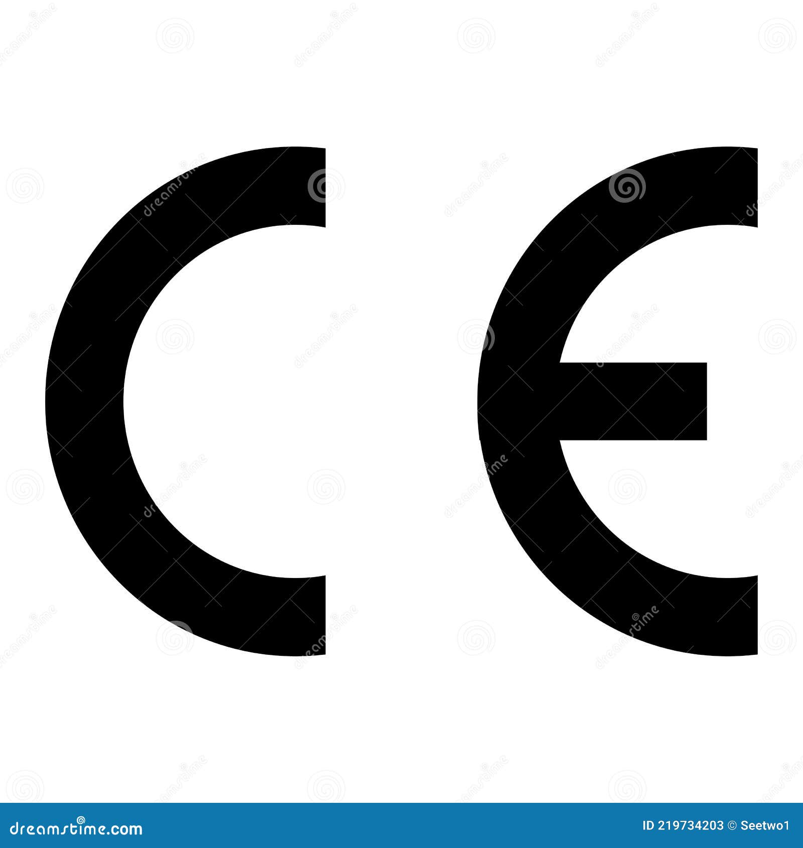 CE Mark Symbol Sign on White Background Stock Vector - Illustration of ...