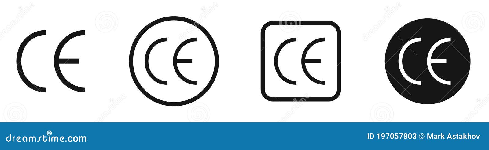 CE Mark Vector Icon Set. CE Symbol Collection Stock Vector ...