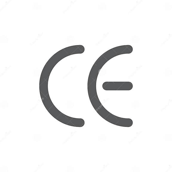 Ce Mark Vector Icon Symbol Isolated on White Background Stock Vector ...