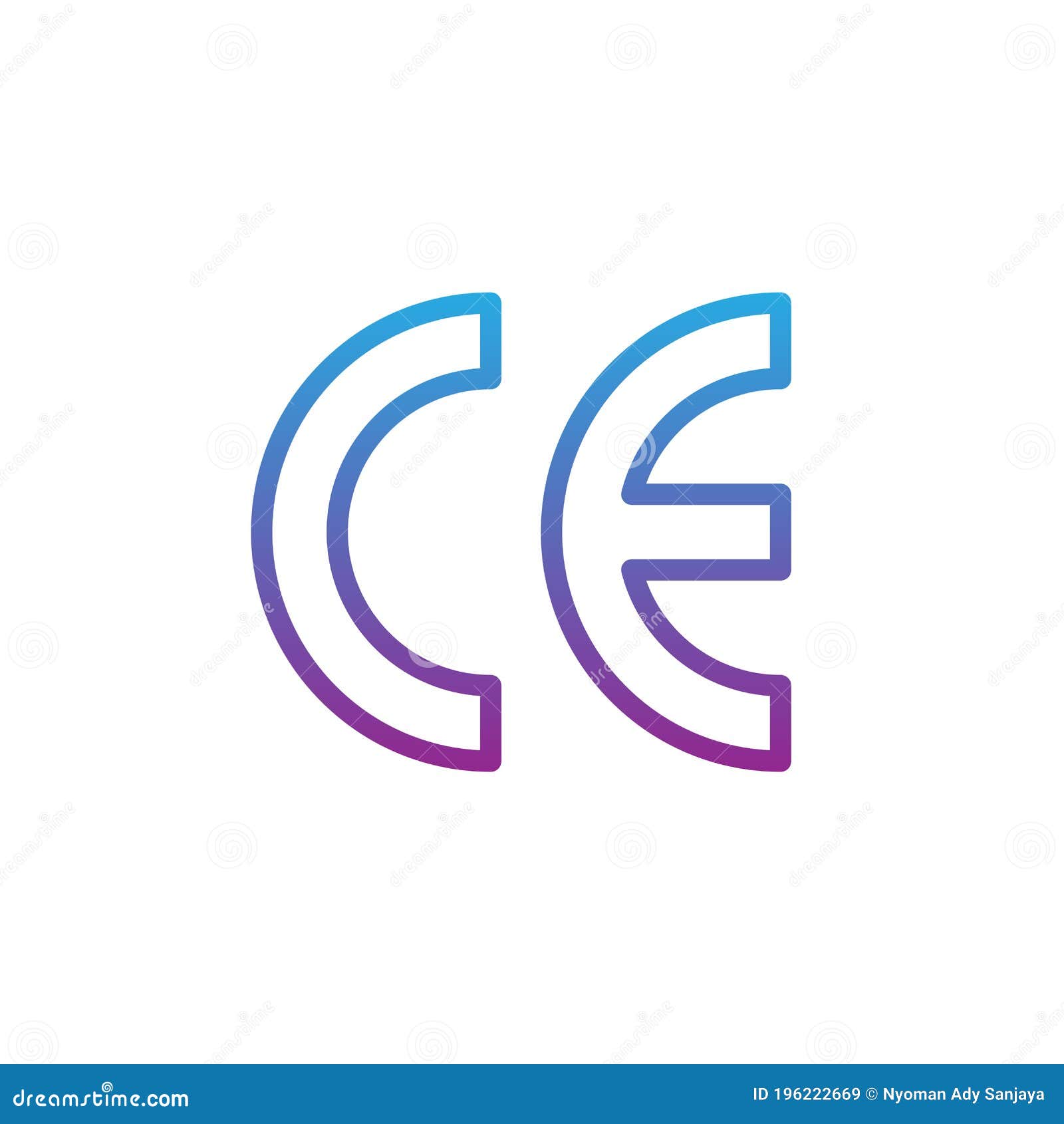 Ce Mark Vector Icon Symbol Isolated on White Background Stock Vector ...