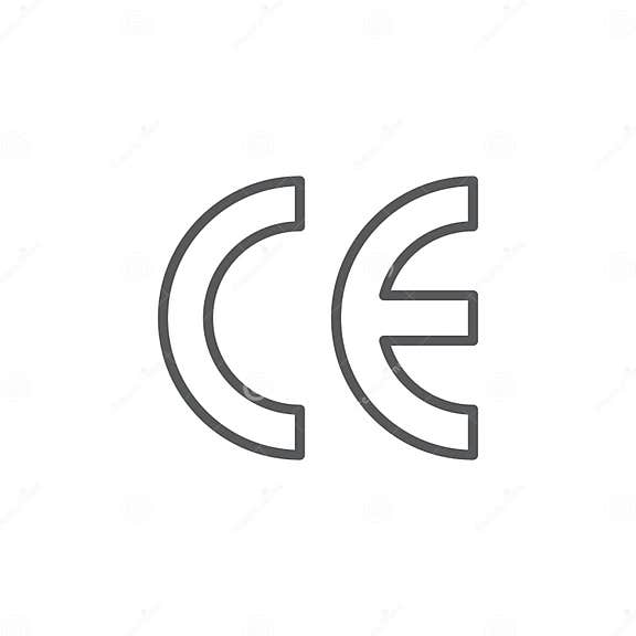 Ce Mark Vector Icon Symbol Isolated on White Background Stock Vector ...