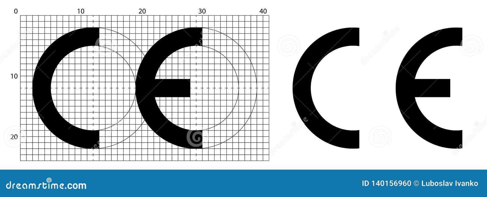 CE Marking Short for Conformite Europeenne Symbol. Correct Dimensions ...