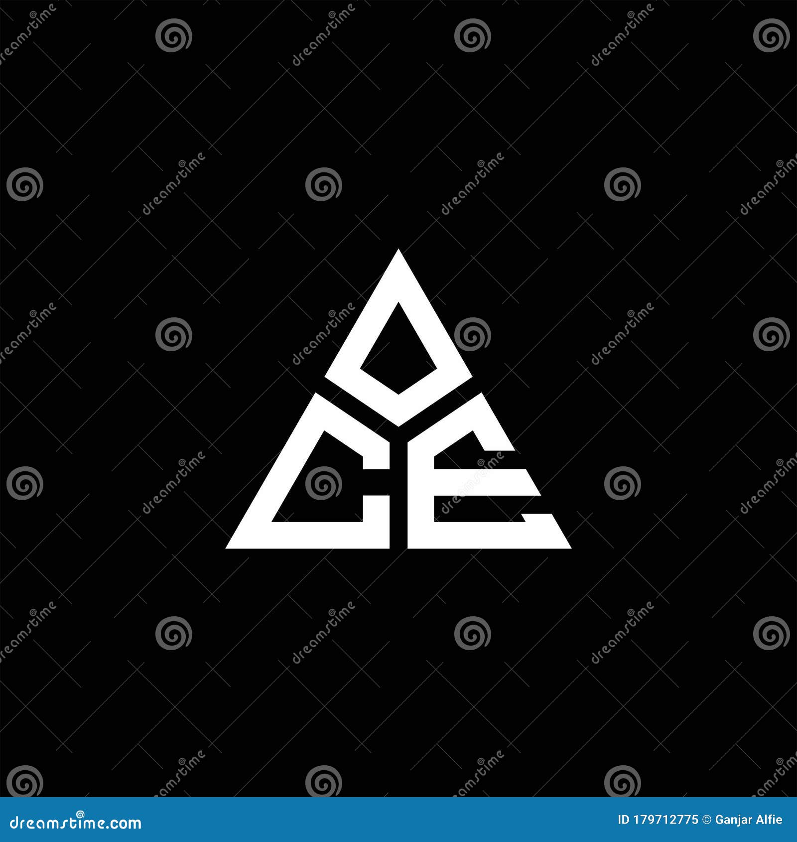 CE Monogram Logo with 3 Pieces Shape Isolated on Triangle Stock Vector ...