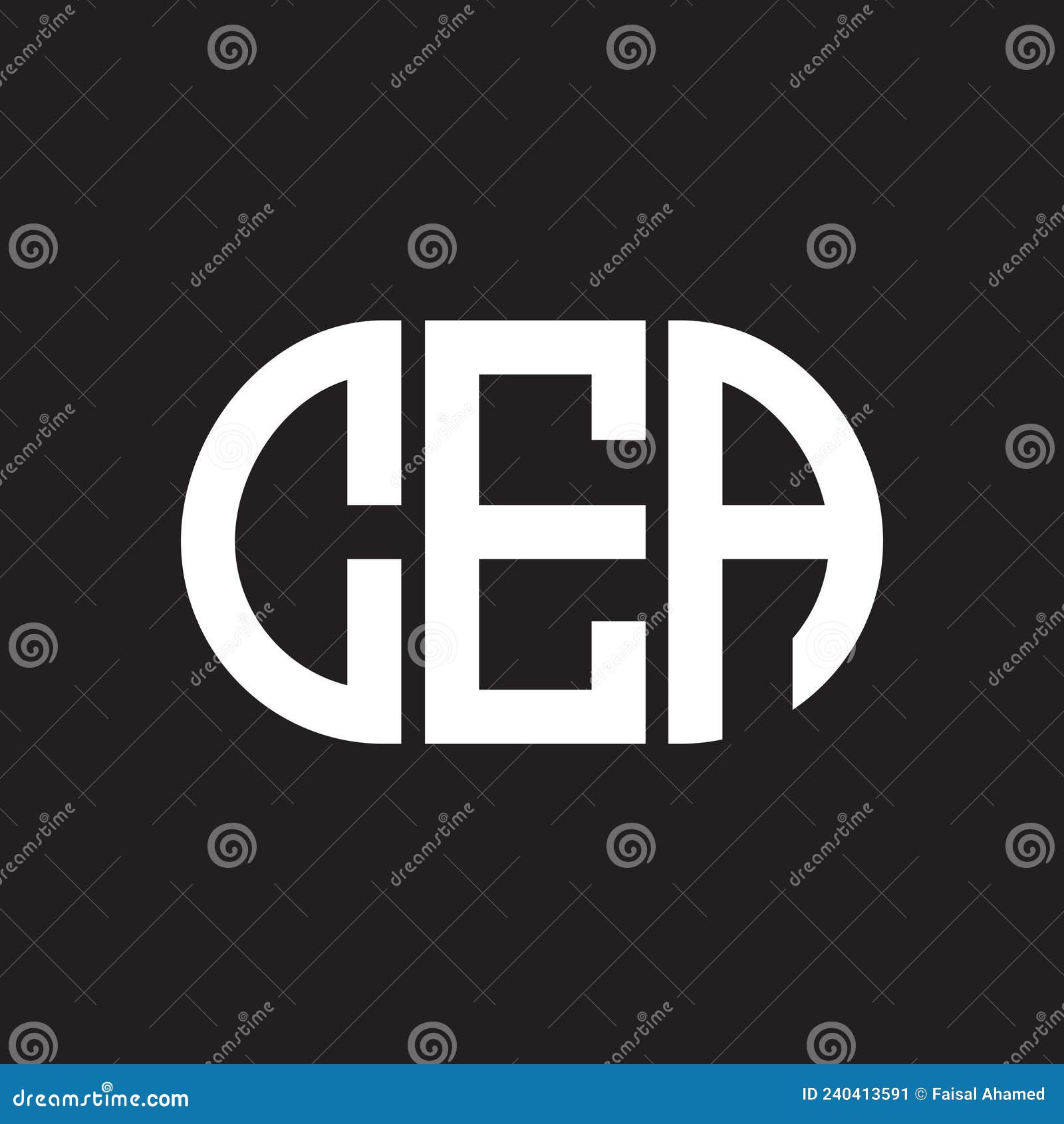 CEA Letter Logo Design On Black Background. CEA Creative Initials ...