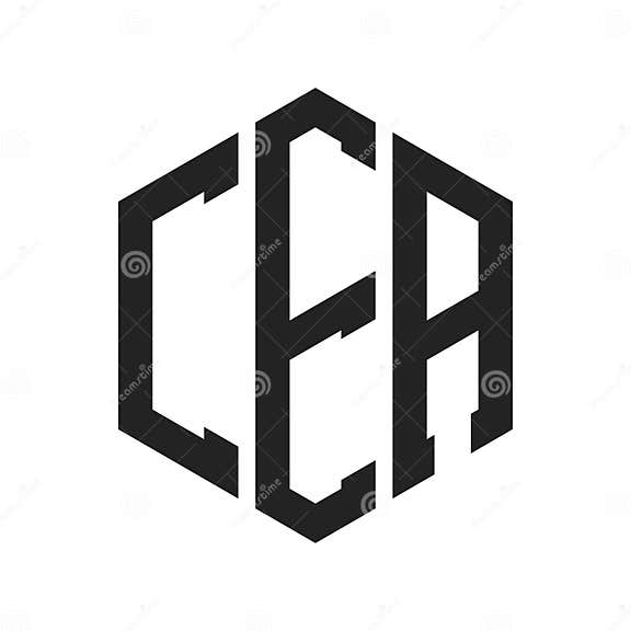 CEA Logo Design. Initial Letter CEA Monogram Logo Using Hexagon Shape Stock Illustration ...