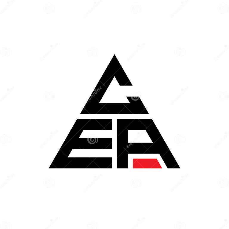 CEA Triangle Letter Logo Design with Triangle Shape. CEA Triangle Logo ...