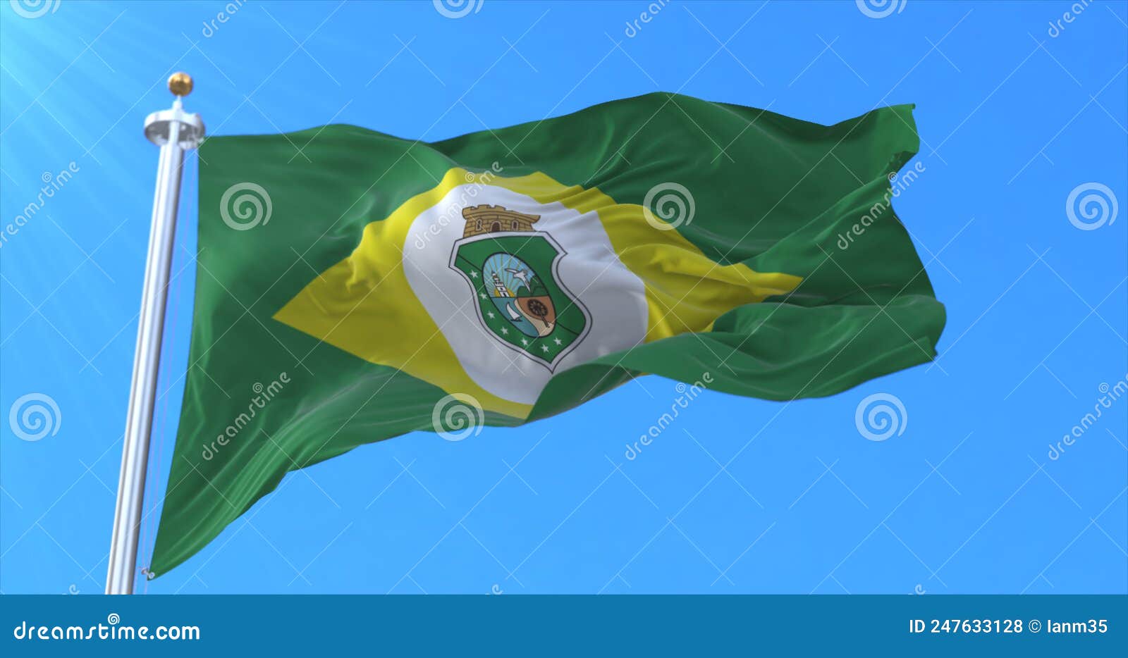 Ceara state flag, Brazil stock illustration. Illustration of american ...