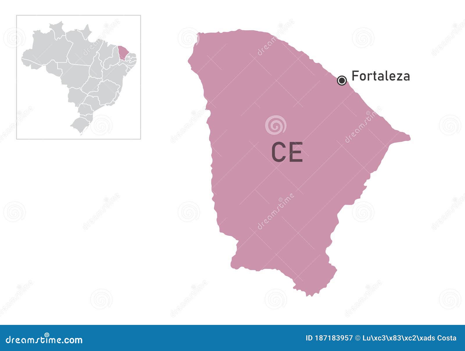 Ceara State Map Illustration Stock Illustration - Illustration of ...