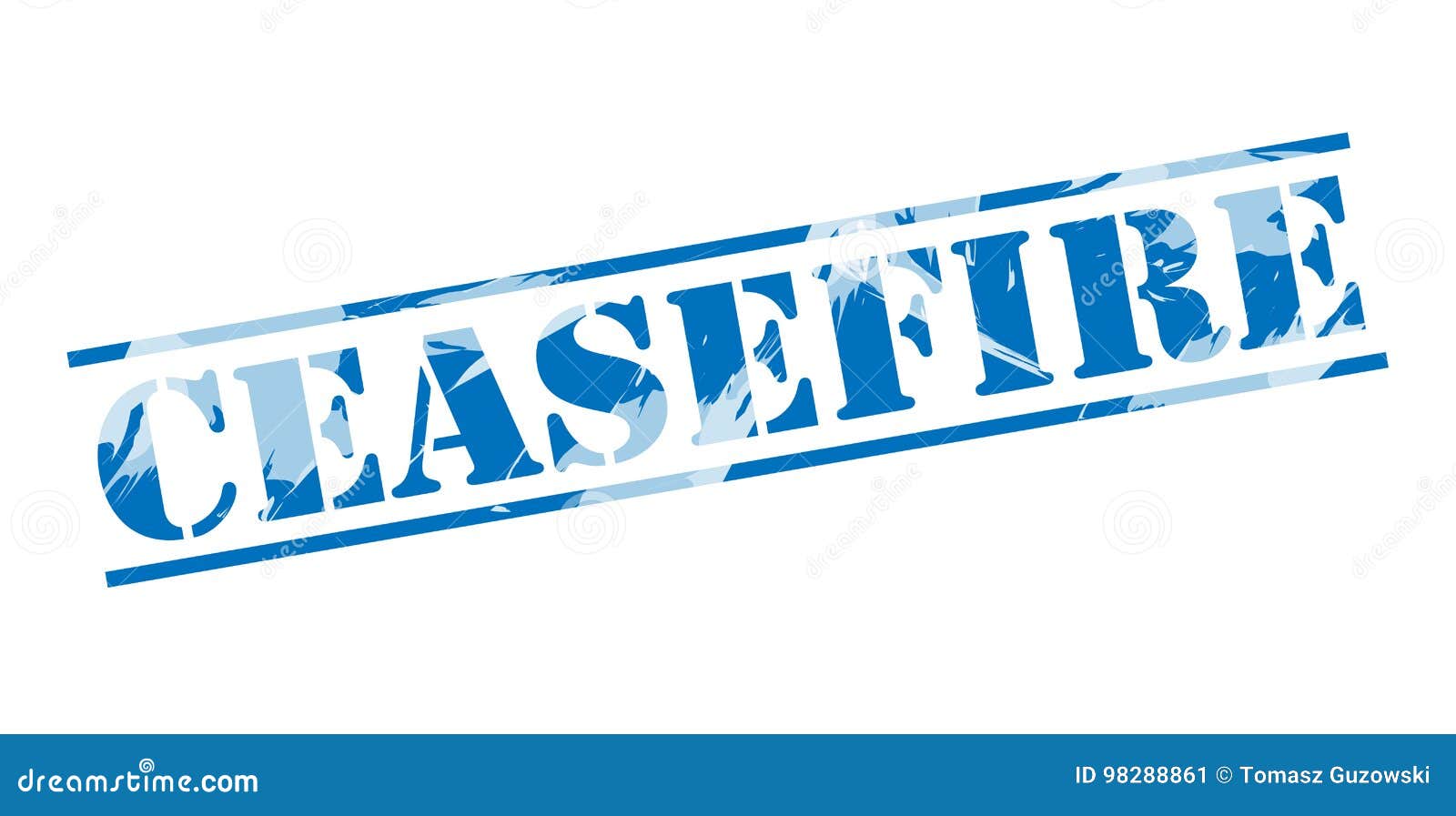 Ceasefire blue stamp stock illustration. Illustration of illustrative ...