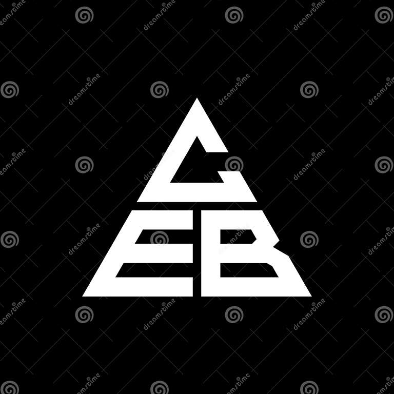 CEB Triangle Letter Logo Design with Triangle Shape. CEB Triangle Logo ...