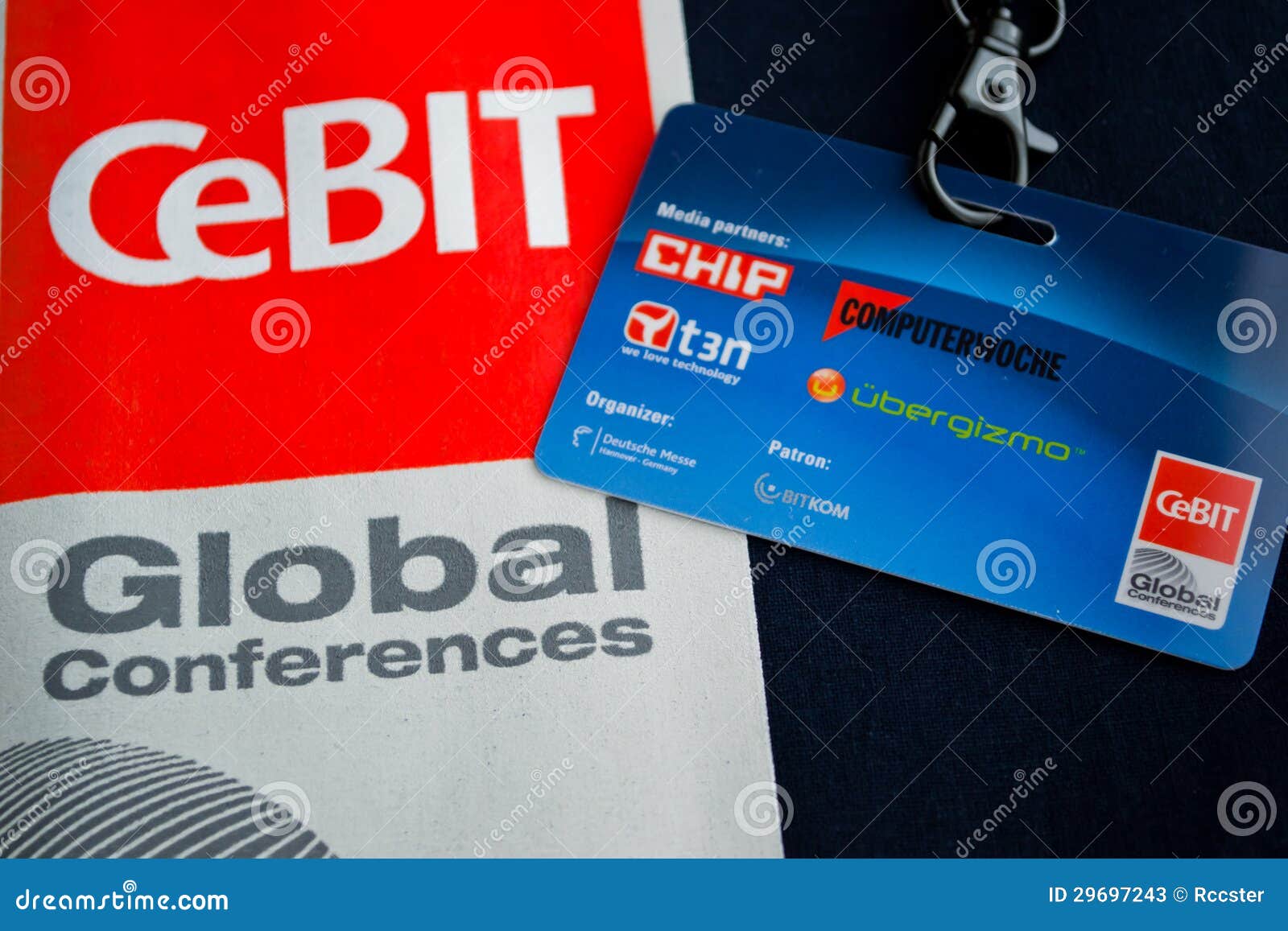 CeBIT pass card editorial stock photo. Image of security - 29697243