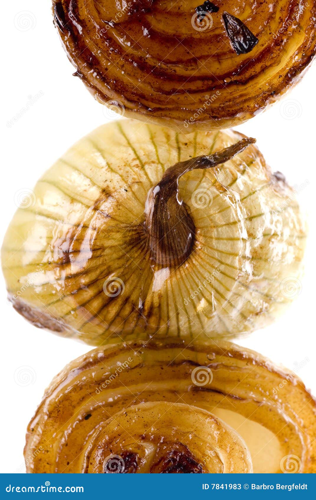 Cebolla asada a la parilla imagen de archivo. Imagen de miel - 7841983