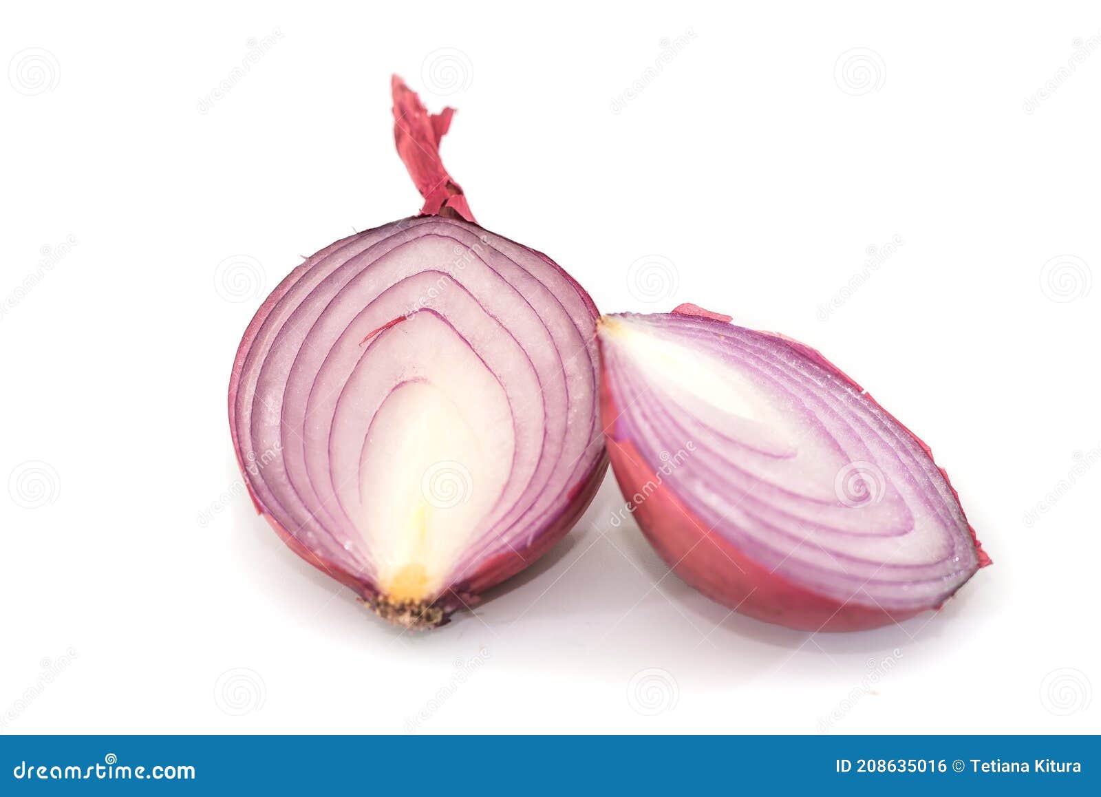 Cebolla Cortada Aislada En Un Fondo Blanco Foto de archivo - Imagen de ...