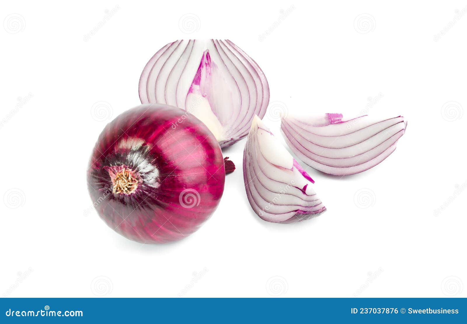 Cebolla Cortada Aislada Sobre Fondo Blanco Foto de archivo - Imagen de ...