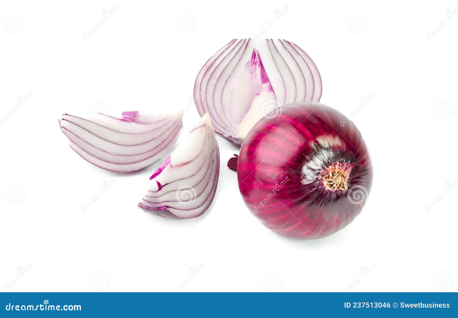 Cebolla Cortada Aislada Sobre Fondo Blanco Foto de archivo - Imagen de ...