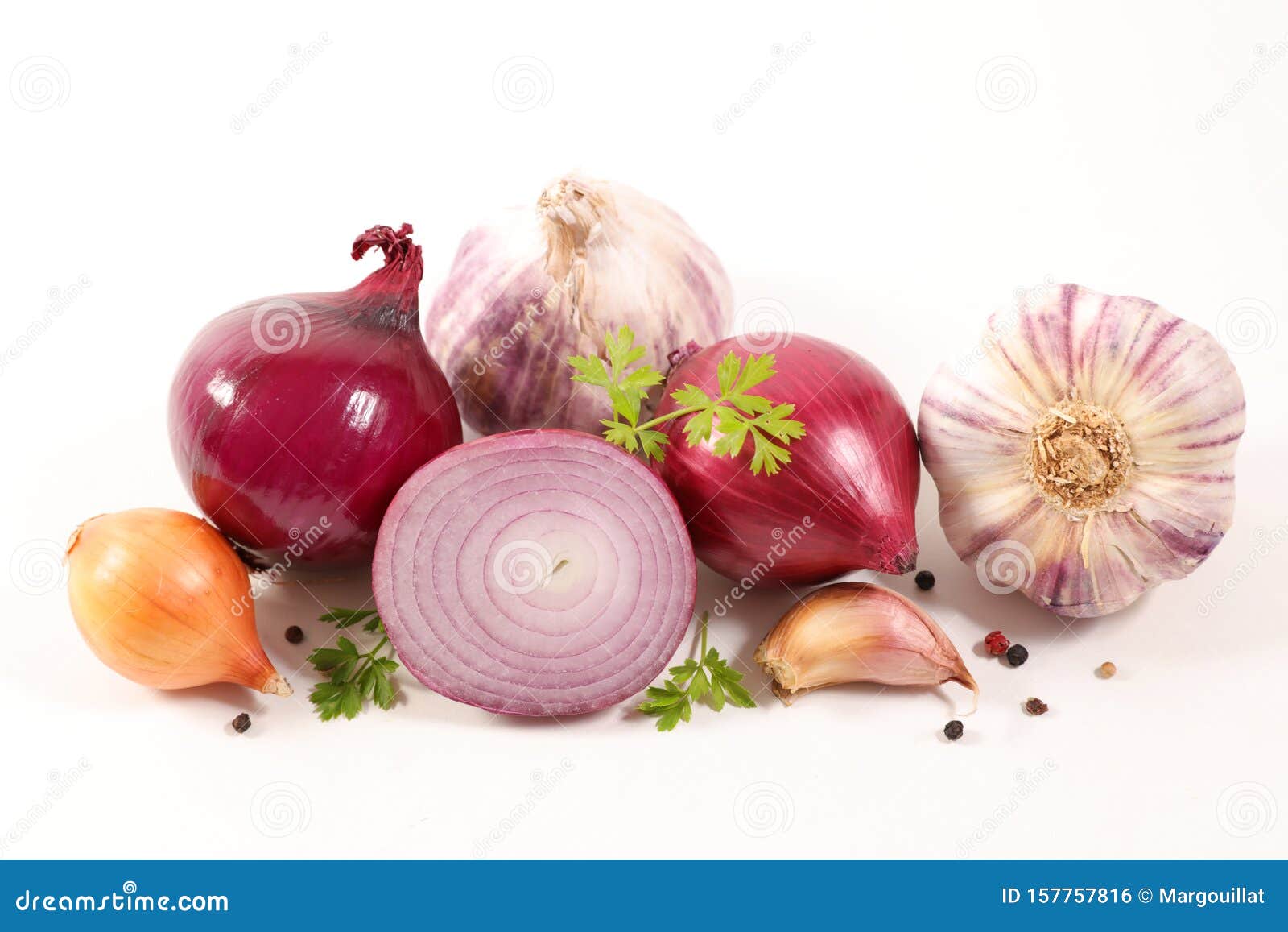 Cebolla y ajo foto de archivo. Imagen de crudo, grupo - 157757816