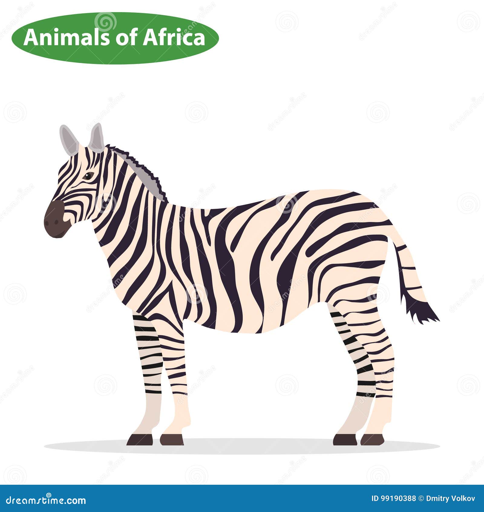 Cebra, Icono De La Cebra, Animales Africanos Ilustración del Vector ...