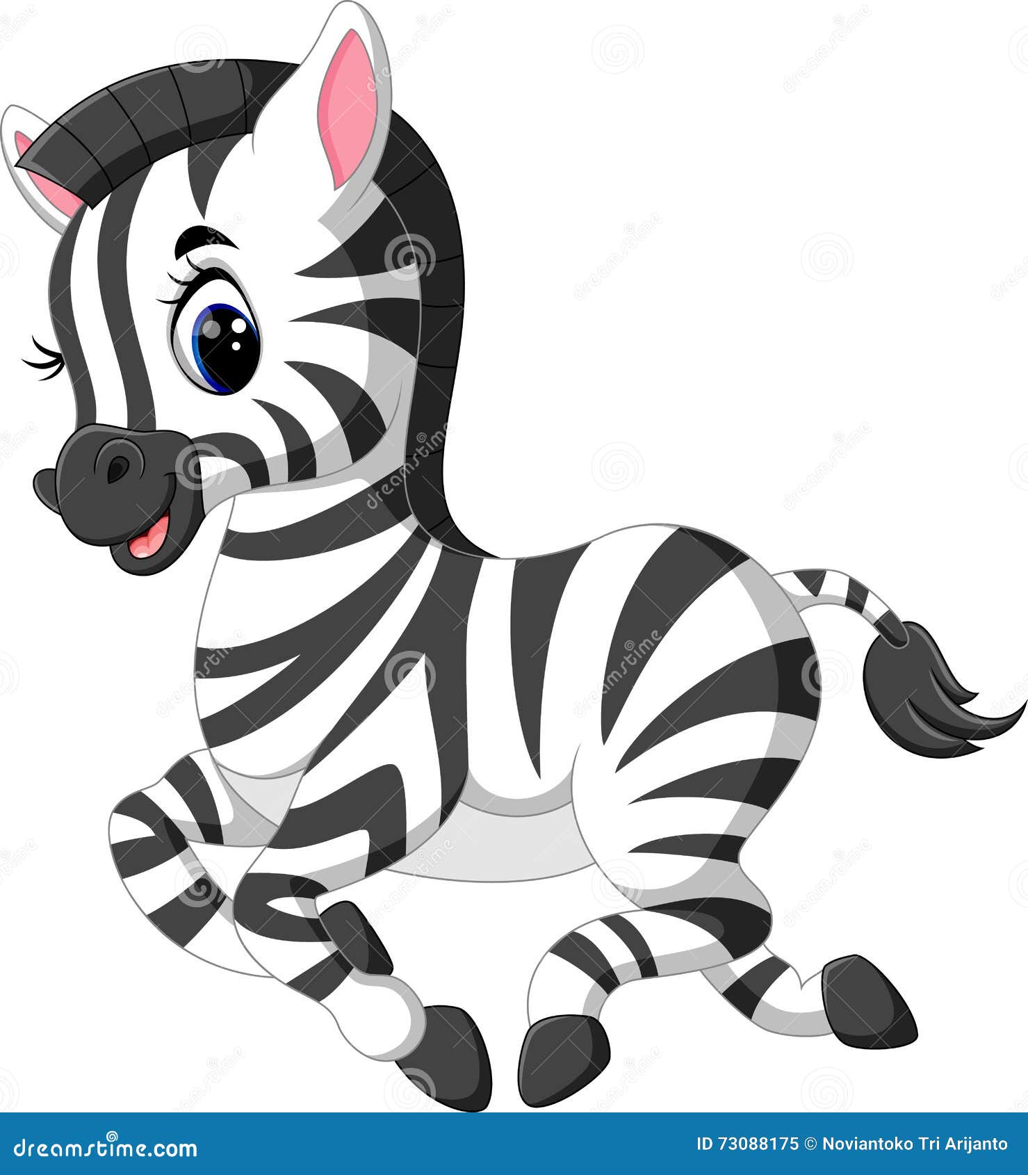 Cebra Linda Del Bebé Ilustración del Vector - Imagen: 73088175