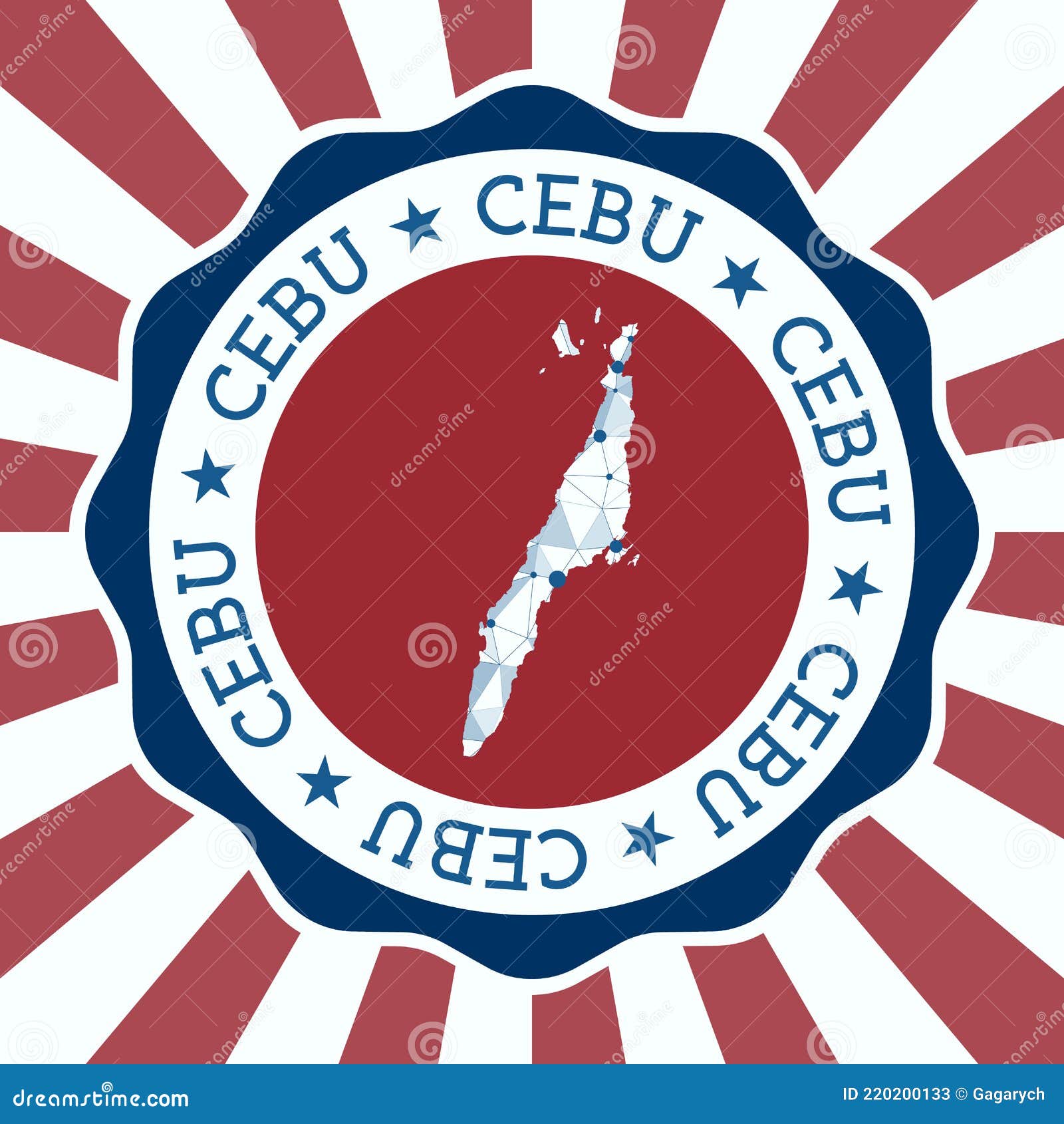 Cebu Badge. stock vector. Illustration of geometric - 220200133